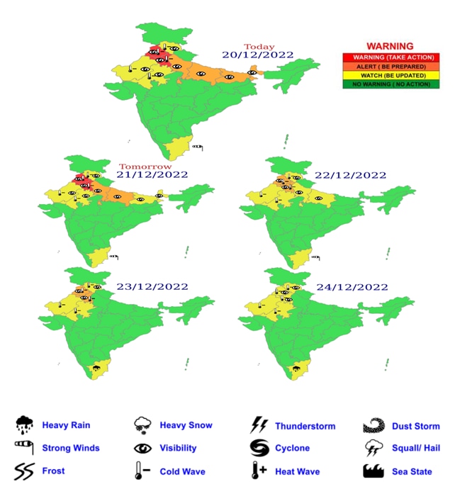 Weather news: Fog blankets Delhi, Punjab, UP: 11 Northern Railway trains running late, cold wave ...