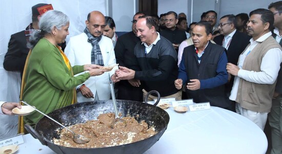 Budget 2023: Finance Minister Nirmala Sitharaman performs customary ...