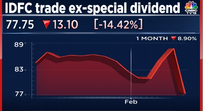 IDFC shares trade ex-dividend, stock takes a hit