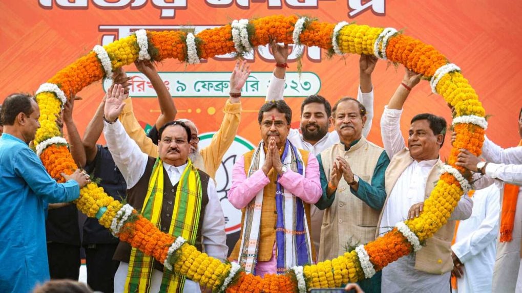 Tripura election 2023: Nadda unveils BJP manifesto promising greater ...