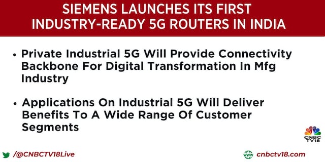 Siemens launches industrial 5G routers in India - CNBC TV18