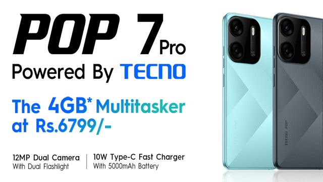 TECNO launches low-cost POP 7 Pro smartphone - CNBC TV18