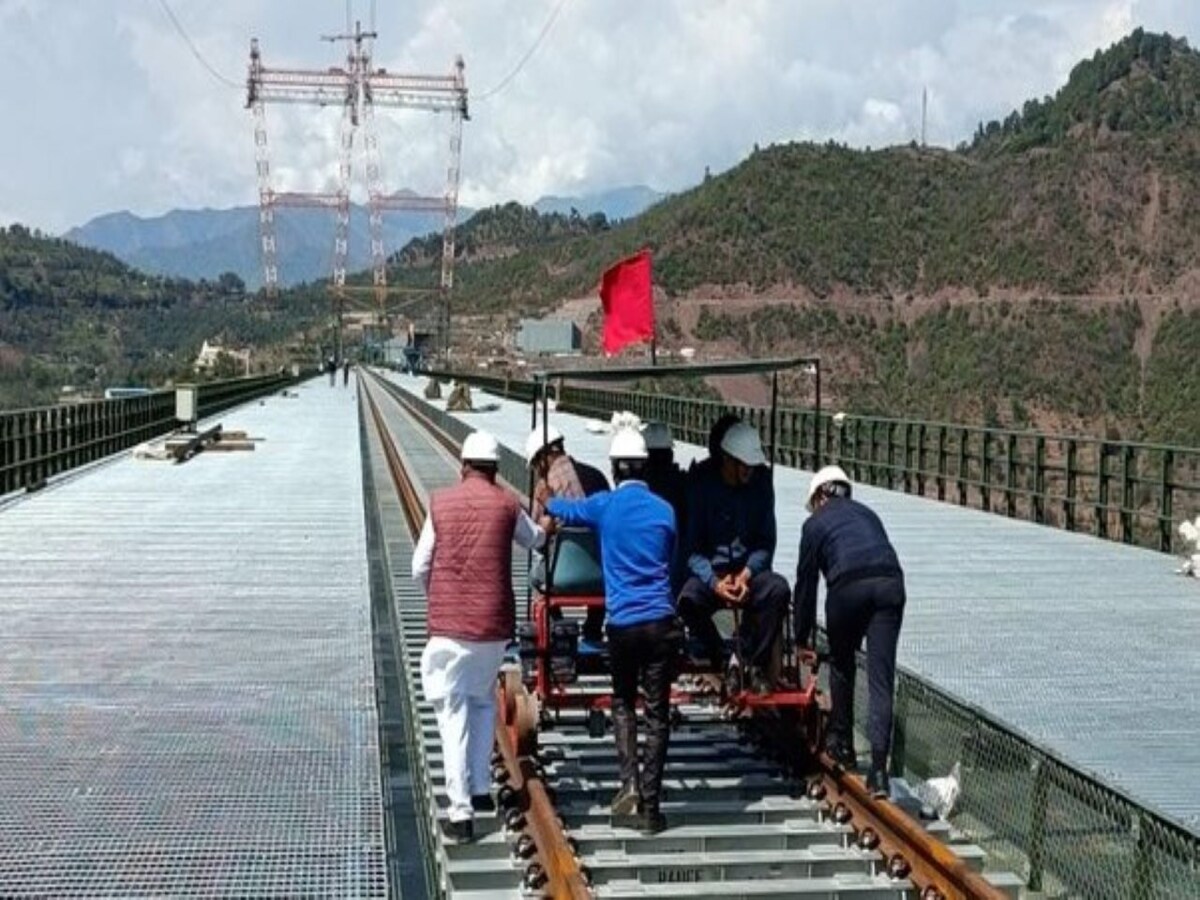 Chenab River Bridge Chenab Bridge, India