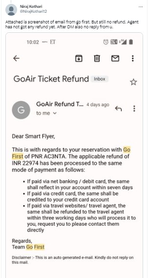 Passenger woes continue as Go First delays refunds and customer care ...