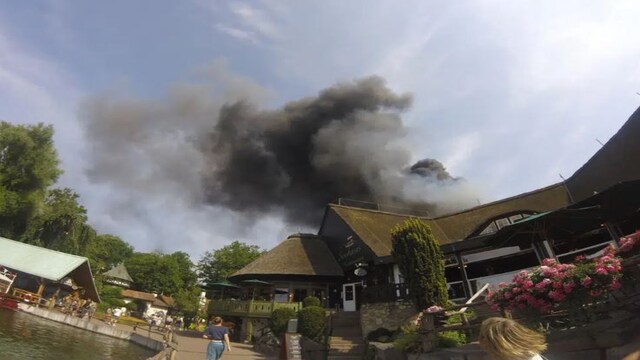 Massive fire erupts at Germany's biggest theme park | VISUALS - CNBC TV18