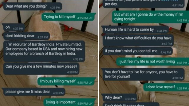 Woman’s hilarious chat with a scammer on WhatsApp goes viral - CNBC TV18