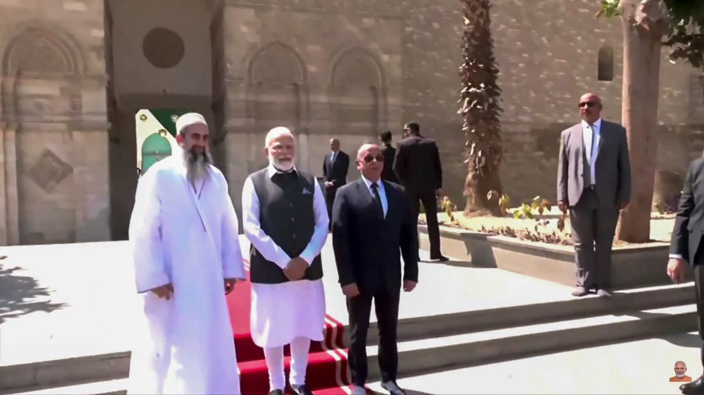 PM Modi visits Cairo's historic Al-Hakim Mosque restored with help of ...