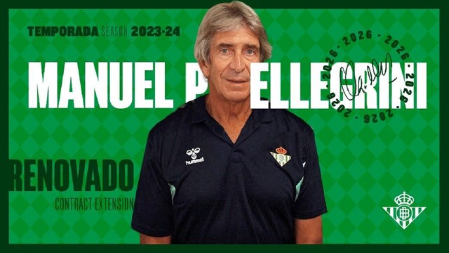 Former Real Madrid coach Manuel Pellegrini extends Real Betis contract ...