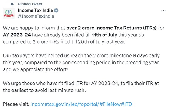 Over 2 crore ITRs filed so far: Income Tax department - CNBC TV18