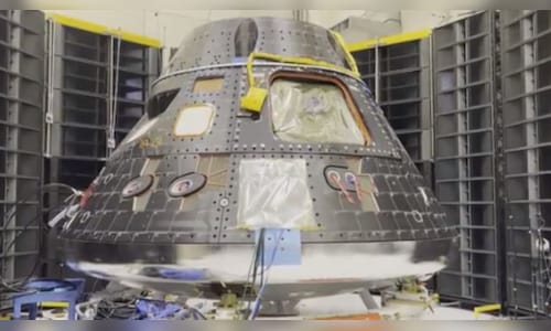 NASA Unveils Artemis 2 Moon mission spacecraft at Kennedy Space Centre ...
