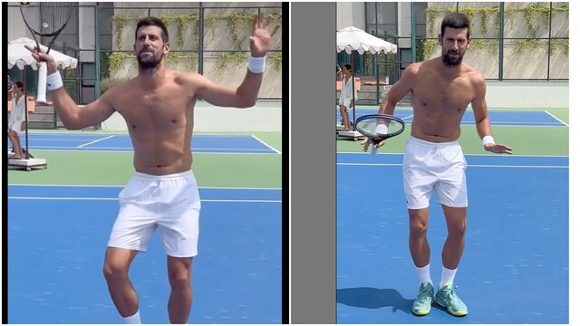 Watch: Novak Djokovic indulges in a playful dance break while training ...