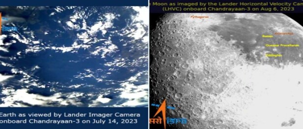 Chandrayaan-3 Mission: ISRO shares pictures of Earth and Moon captured ... Chandrayaan-3 Mission: ISRO shares pictures of Earth and Moon captured ...