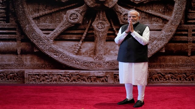 G20 Summit: PM Modi welcomes world leaders at Bharat Mandapam against Konark Wheel backdrop ...