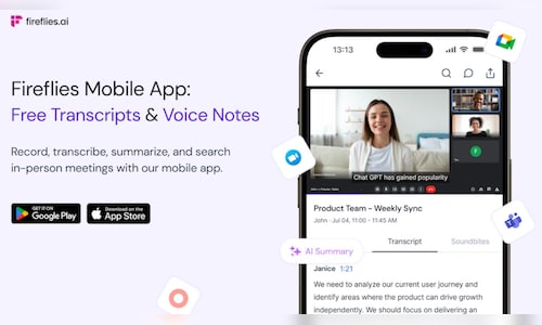 California-based AI notetaker Fireflies.ai launches mobile app - CNBC TV18