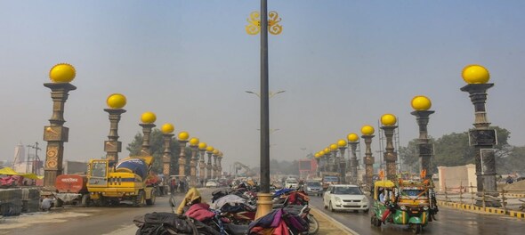 Road in Ayodhya adorned with sun-themed pillars ahead of consecration ...