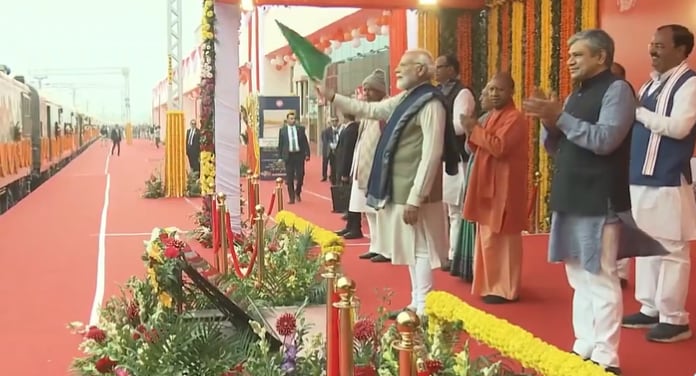 PM Modi flags off Amrit Bharat Express trains from revamped 'Ayodhya ...