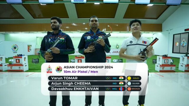 Varun Tomar wins gold in men's 10m air pistol at Asian Olympic ...
