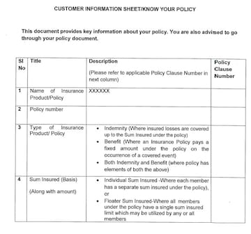 Simplified health insurance policy document available from today: How ...