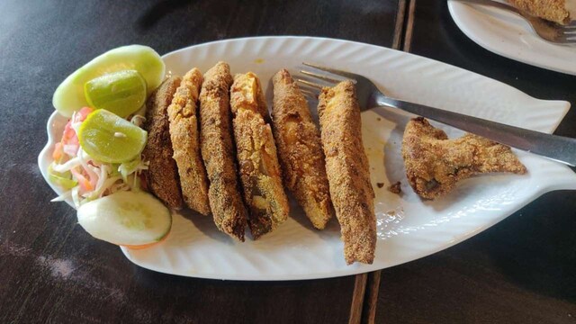 Food prepared by Koli community at BMC's Mahim Beach seafood plaza a ...