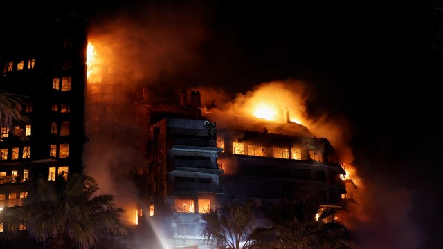 Valencia fire: 4 killed, 14 injured as blaze engulfs residential ...